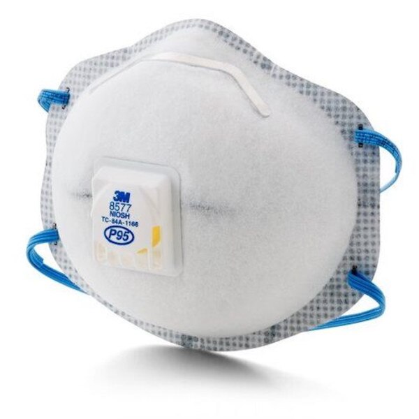 3M™ 8577 Particulate Respirator, P95, with Nuisance Level Organic Vapor ...