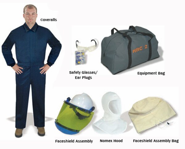 HRC2 8-Cal. Electical Arc Kit with Coveralls (No Gloves) | Gallaway ...