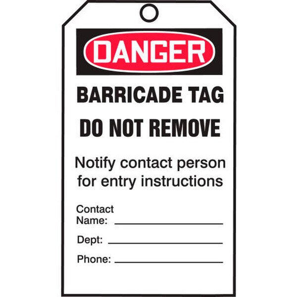 Accuform Danger Barricade - Cardstock - 250 per Roll - TAR158 ...